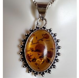 Jewelry | Genuine Baltic Amber Pendant Necklace | Poshmark